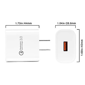 TPLTECH Quick Charge 3.0 Charger for LG Stylo 6 5 4, LG G7 G8 G8X ThinQ, LG V60 ThinQ 5G UW, LG V30 V20, LG Velvet 5G Fast Charger, LG V35 V40 V50 ThinQ, K51 K92 5G Wall Charger Type-C Charging Cable