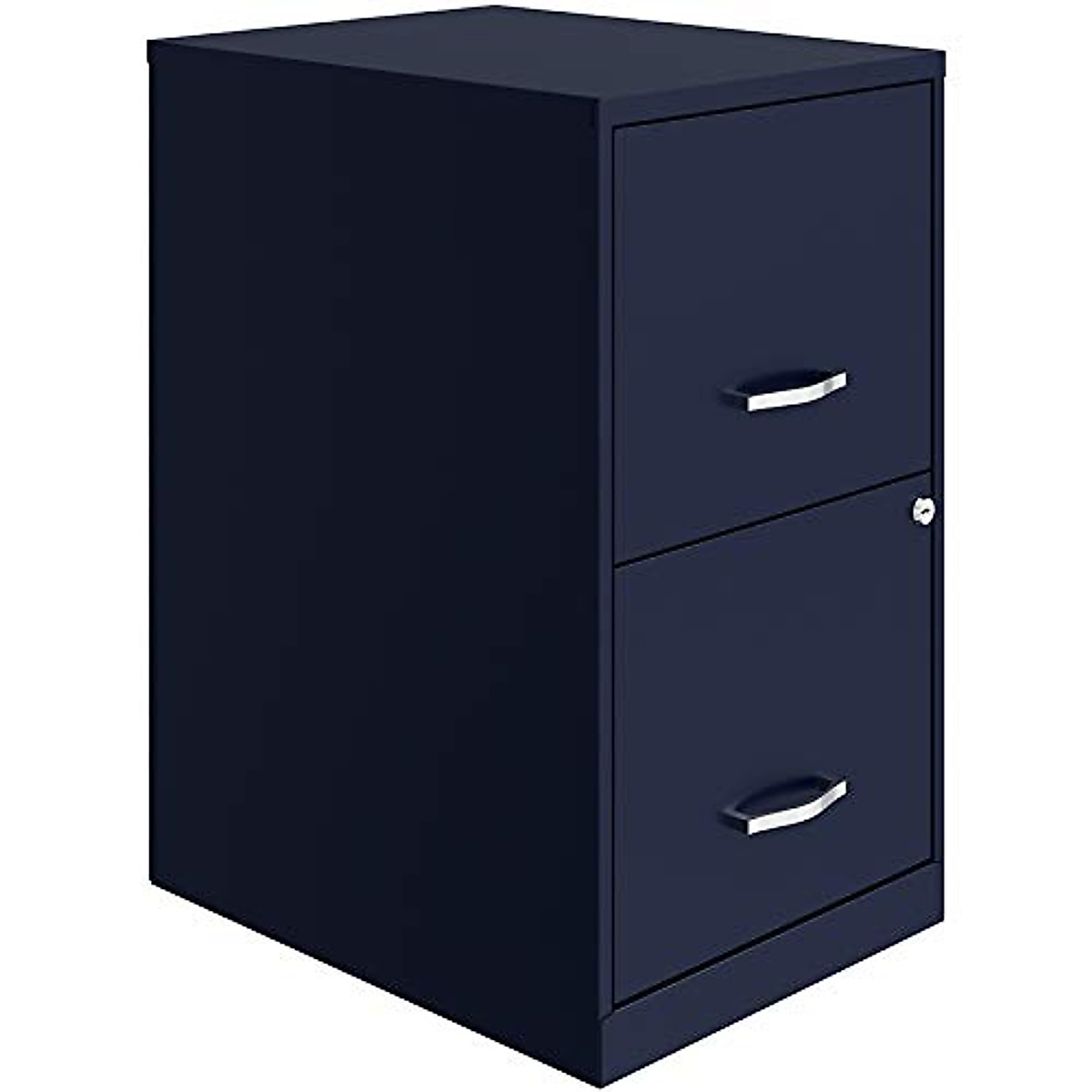 Hirsh Industries Space Solutions 18in 2 Drawer Metal File Cabinet Navy, Letter Size, Fully Assembled