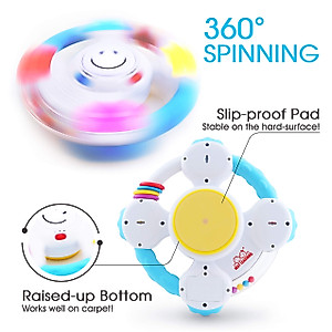 BEST LEARNING My Spin & Learn Steering Wheel - Interactive Educational Toys for 6 to 36 Months Old Babies & Toddlers - Learn Colors, Shapes, Feelings & Music - Birthday Gifts for Children