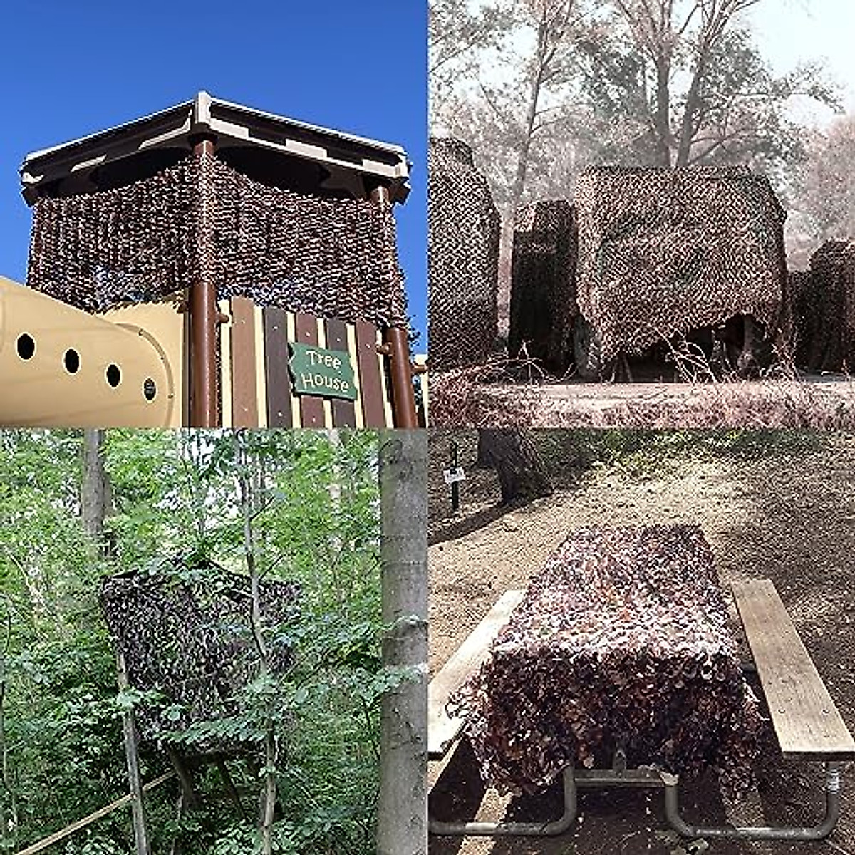 Yeacool Camo Netting Camouflage Netting Camo Blind Army Net Sunshade Mesh for Hunting Military Decorations Party Shooting (Camo Bionic Leaves, 32.8ftx5ft, 10m*1.5m)