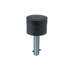 Rockwood 466 Molded Heavy Duty Door Stop, 2" Depth x 1-1/2" Height, Black Finish