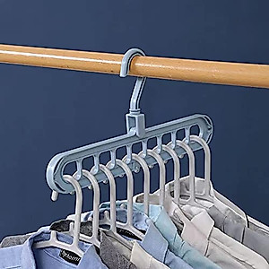 Closet Organizers and Storage, 4 Pack Magic Closet Organizer Multifunctional Space Saving Hangers with 9 Holes Closet Storage Organization for Wardrobe Clothes,Shirts,Pants,Dresses,Coats