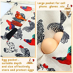 2 Pcs Egg Apron for Fresh Eggs Hen Duck Goose Eggs Holder Aprons Adjustable Gathering Apron with Pockets for Home Kitchen (Classic)