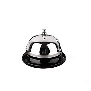 Call Bell 3.35 Inch Diameter with Metal Anti-Rust Construction, Ringing, Durable, Desk Bell Service Bell for Hotels, Schools, Restaurants, Reception Areas, Hospitals, Warehouses(Silver)