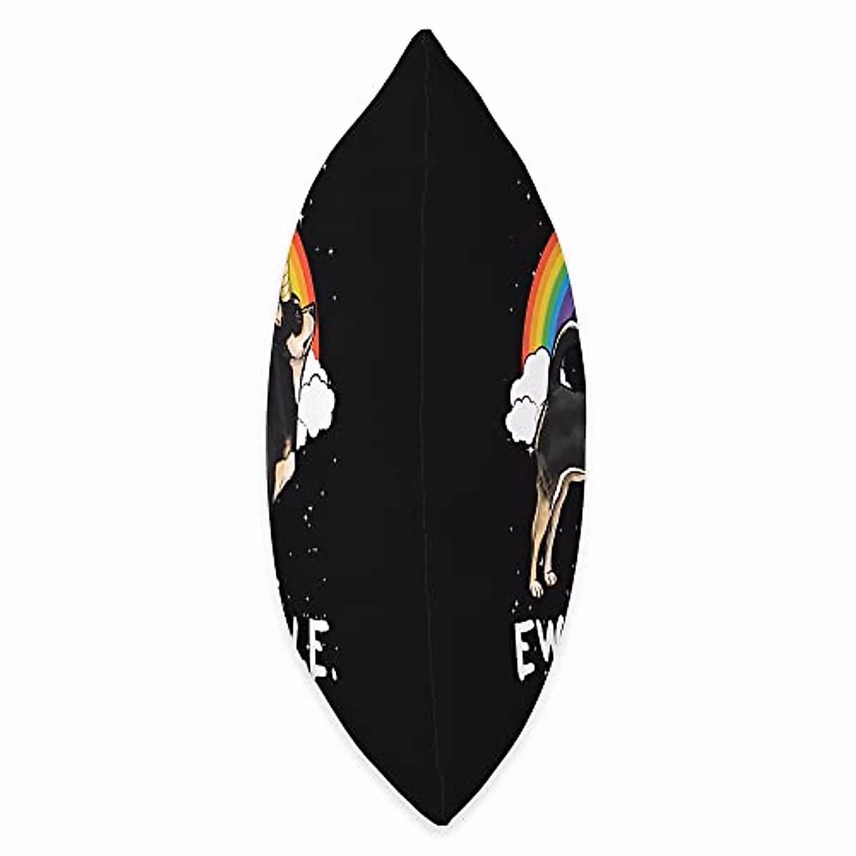 Black Chihuahua Owners Co. Rainbow Black Chihuahua Ew People Unicorn Dog Throw Pillow, 18x18, Multicolor