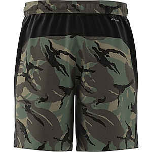 adidas Men's Big & Tall Designed 2 Move Camo Short, Orbit Green/White, Small/Long