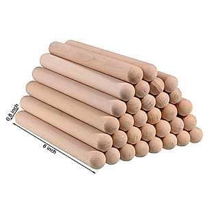 32 Pieces Rhythm Sticks for Kids Bulk, 8 Inch Wood Music Lummi Sticks Classroom Percussion Instrument