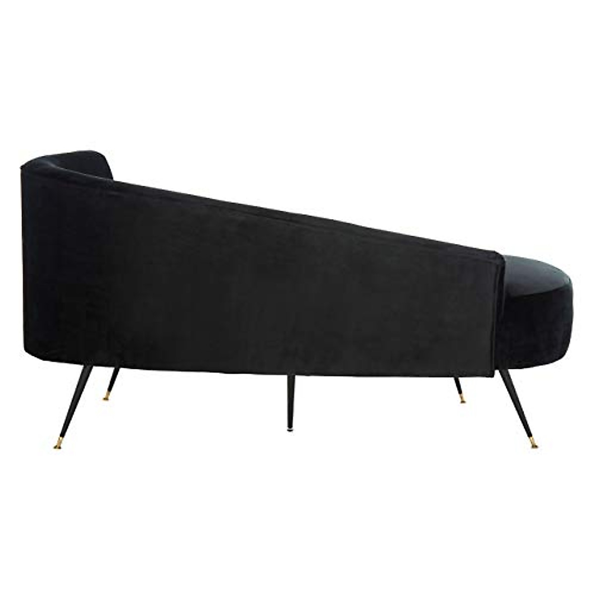 Safavieh Home Evangeline Glam Black Velvet Parisian Settee Loveseat
