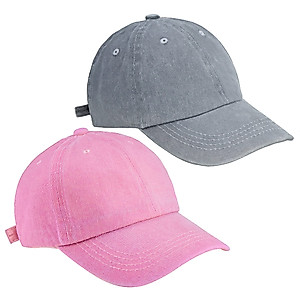 Eohak Kids Distresed-Washed Baseball Hat Infant Toddler Baby Boy Girl Hats Distresed for 2-8 Years