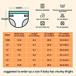 MooMoo Baby Training Pants 2 Packs Absorbent Toddler Potty Training Underwear for Boys and Girls-Cotton 2T Multicolor