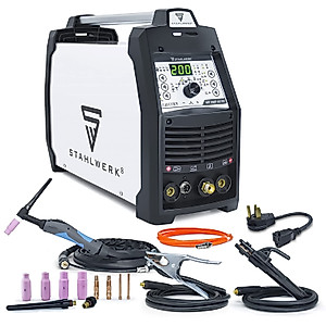 S STAHLWERK TIG Welder 200A AC DC Pulse Aluminum Full Digital Control 110V/220V Dual Voltage Welding Machine