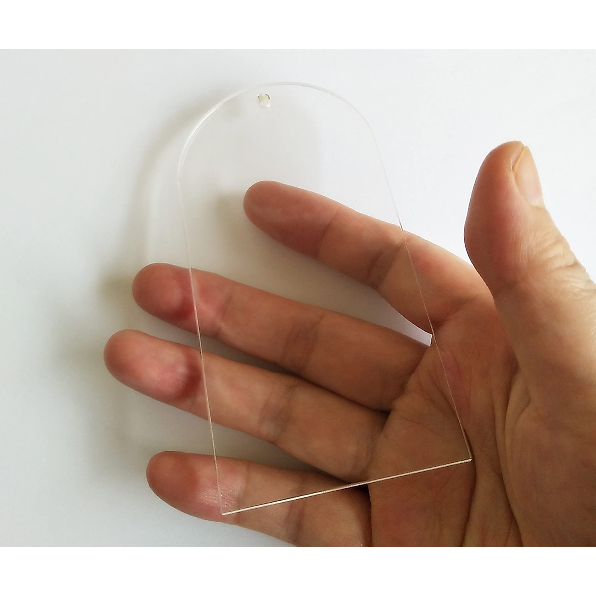 XIAOYUE 10PCS Arched Acrylic Place Cards, Clear Acrylic Escort Cards, Acrylic Place Cards, Wedding Place Cards, Wedding & Party Accessories (2''x4'')