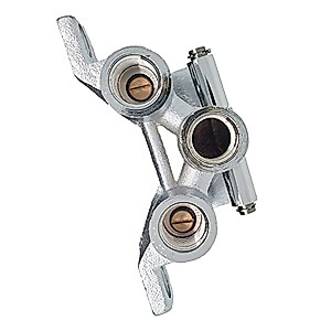 AmGood Stainless Steel Dual Foot Pedal Valve Control for Faucet