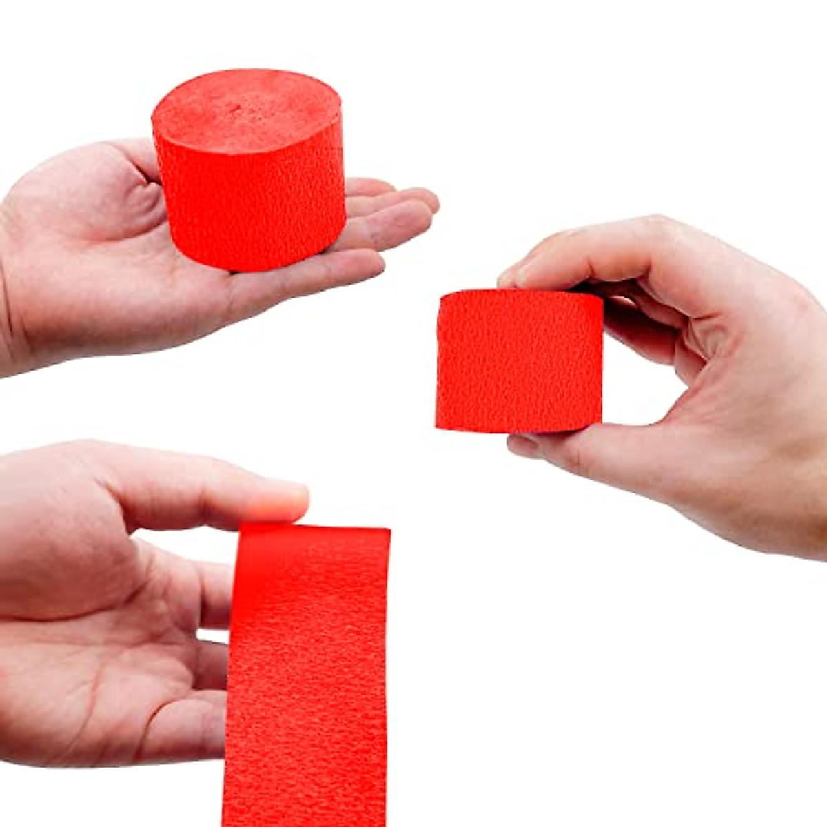 YSSAI 8 Rolls Christmas Crepe Paper Streamers Rolls 656 Feet Red Green Party Streamers Garland Hanging Backdrops Decorations for Xmas Wedding Bridal Baby Shower Birthday DIY Art Project Supplies