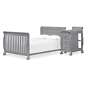DaVinci Kalani 4-in-1 Convertibe Crib and Changer Combo in Gray