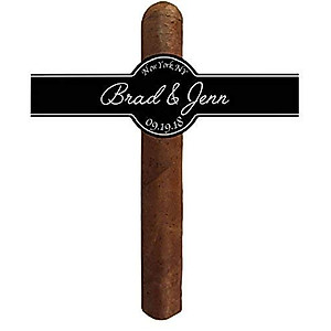 Set of 16 Personalized Wedding Cigar Labels - Custom Cigar Labels - Wedding Favor Gifts - Party Favors - Gift - Cigar band