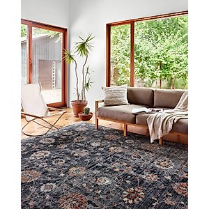 Loloi II Samra Collection SAM-08 Charcoal/Multi 2'-3" x 3'-10" Accent Rug