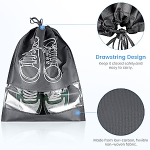 7 Pack Portable Travel Shoe Bag, Waterproof Shoe Bag for Gym,Travel,Space-saving Dust-proof Storage Bag with Rope for Men and Women