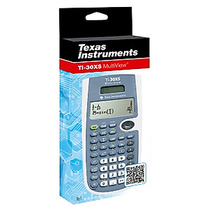 Texas Instruments TI-30XS MultiView School Calculator (up to 4-line display, solar and battery operated)