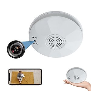 4K Ultra HD Smoke Detector Hidden Camera | WiFi Remote Real-Time Viewing | Night Vision | Motion Detection | Hidden Home Security Baby Pet Nanny Camera | No Audio | Energized for use