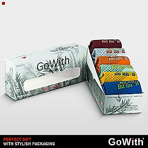 GoWith 6 Pairs Rayon Made From Bamboo Colorful Sneaker Socks, Athletic Thin Ankle Socks, Seamless Low-Cut Golf Socks for Men & Women, L/XL, Multicolor-5, Model: 3151