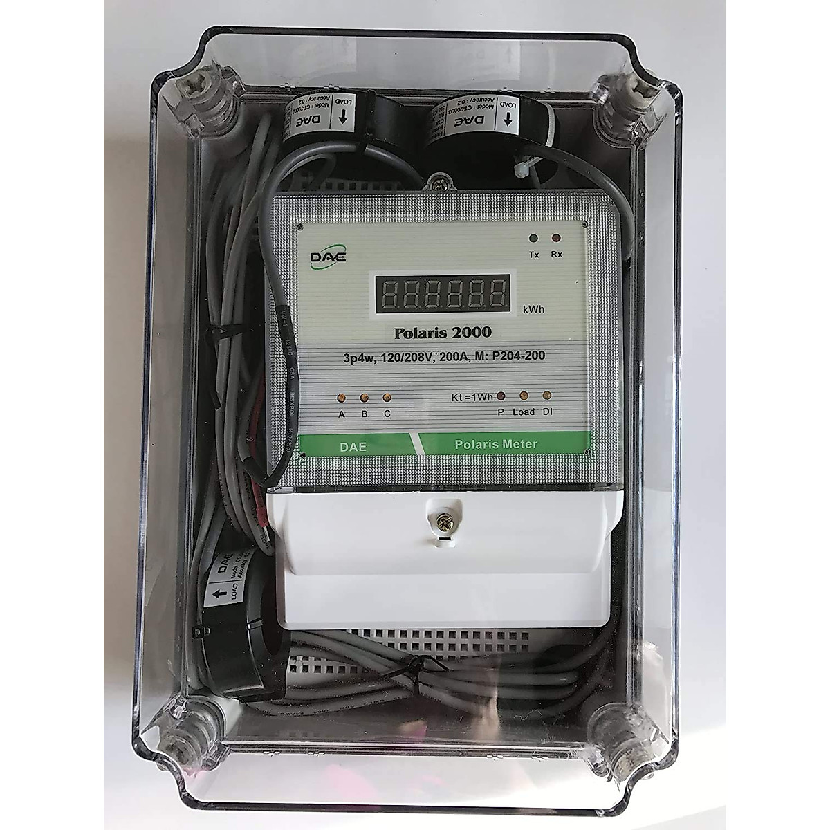 DAE P256-600 KIT, 600A, RS485, 277/480v, UL kWh Smart Submeter 3 Phase, 3 Split CTs (Inner Dia. 1.38 in)