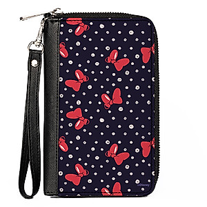 Buckle-Down Women's PU Zip Around Wallet Rectangle-Minnie Mouse, 7.5"x4.5"