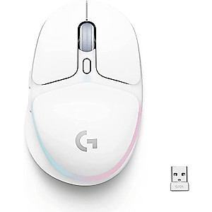 Logitech G705 Wireless Gaming Mouse, Customizable LIGHTSYNC RGB Lighting, Lightspeed, Bluetooth Connectivity, Lightweight, PC/Mac/Laptop - White Mist