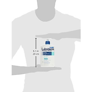 Lubriderm Daily Moisture Body Lotion for Sensitive, Dry Skin, Enriched with Vitamin B5, Dye and Lanolin Free, Unscented and Non-Greasy, 16 fl. oz