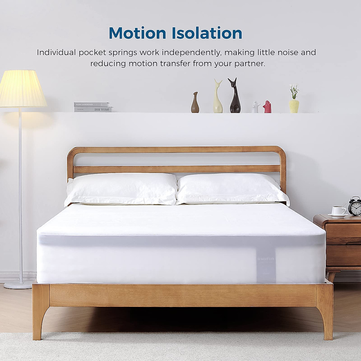 Inofia Full Mattress 12 inch - Hybrid Full Size Mattress Cool Bed with Waterproof Rayon Mattress Protector Included, Medium Firm Feel, Motion Isolation, 101 Nights Trial