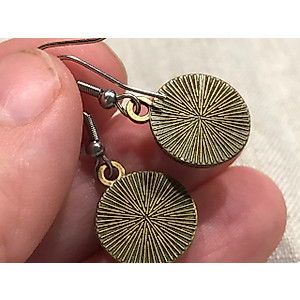 Minimalist Steampunk Earrings, Surgical Steam Punk Earrings, Stainless Steel Earrings, Surgical Steel Earrings by AnnaArt72