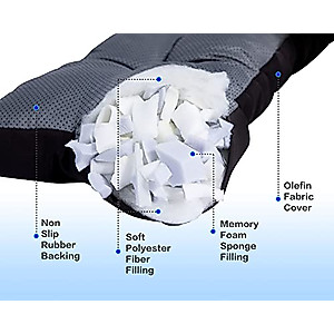 ROSNINIKA Outdoor Bench Cushion Outdoor Bench Cushions for Patio Furniture Outdoor Seat Cushion Porch Swing Cushions for Furniture with Non Slip Tufted Memory Foam 36x14x4 inches Black