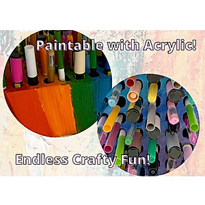 Polar Whale Art Marker Storage Tray Organizer Pen Pencil Brush Storage Design Stand Supply Horizontal Storage Non-Scratch Non-Rattle Washable Compatible with Copic and More Holds 72