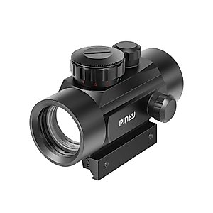 Pinty Tactical 1x40mm Reflex Red Green Dot Sight Riflescope, 4 MOA Rifle Optic Sight, Fits 20mm Picatinny Weaver Rail