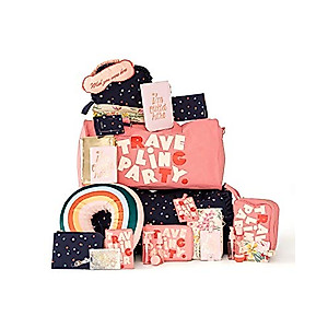 ban.do Getaway Travel Clutch Wristlet, Pink Passport and Card/ID Holder with Removable Wrist Strap, I'm Outta Here