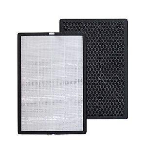 PUREBURG Replacement Filter Compatible with COLZER EPI-186 Air Purifier,2-Pack H13 HEPA Activated carbon 2-IN-1 4-Stage Filtration Air Clean Dust VOCs