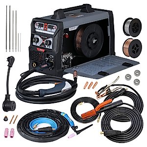 Amico MTS-205, 205-Amp MIG MAG Flux-cored Lift-TIG Stick Arc DC Inverter Welder, 100-250V Dual Voltage, Compatible Spool Gun: SPG15250