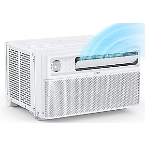 Dreo Window Air Conditioner, 8000 BTU U-Shaped Inverter AC Unit, Cools Up to 350 sq ft, 42db Ultra Quiet, Easy Installation with Open Window Flexibility, 35% Energy Savings, Remote Control