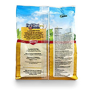 Kaytee Forti-Diet Egg-Cite Pet Bird Food For Cockatiels, 5 Pound