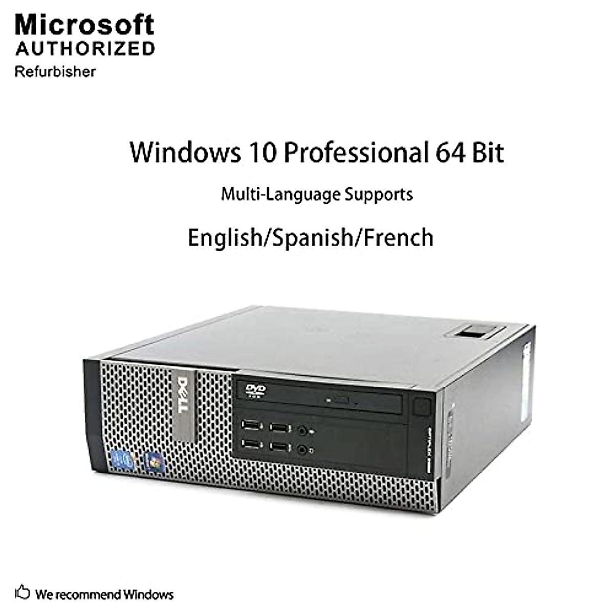 DELL Optiplex 990 SFF PC, Intel Core i5 Processor, 16GB RAM, 2TB HDD, DVDRW, WiFi, Bluetooth 4.0, Windows 10 Pro, LCD Monitor (Renewed)