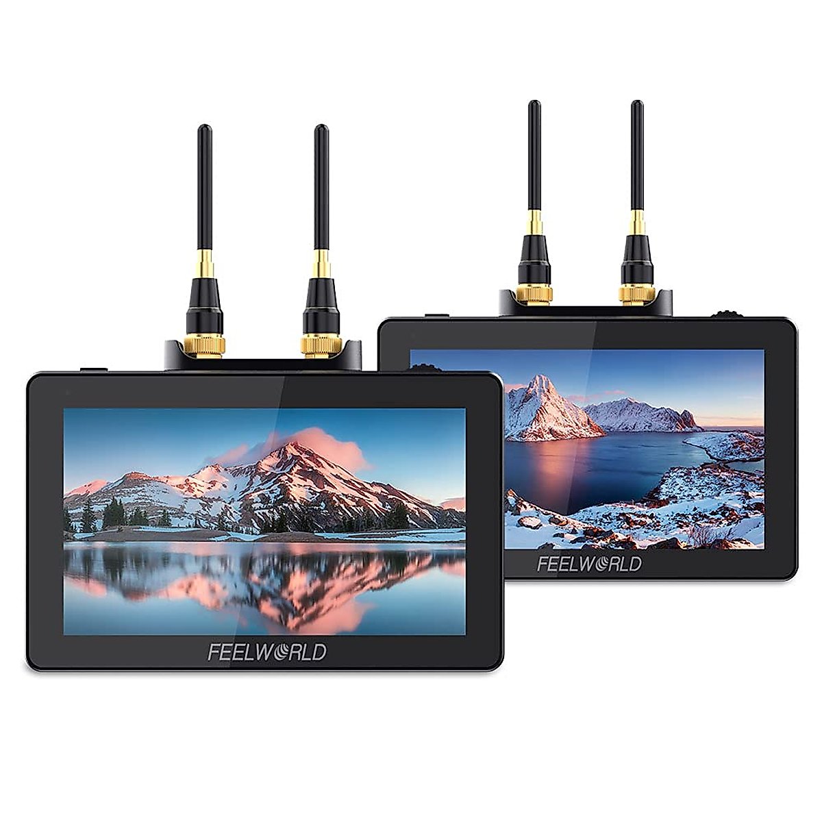 FEELWORLD FT6 FR6 5.5 Inch Wireless Video Transmission DSLR Camera Field Monitor Built in Transmitter and Receiver System Long Range 800ft Low Latency 0.07s Touch 3D LUT HDR 4K HDMI Director AC DP