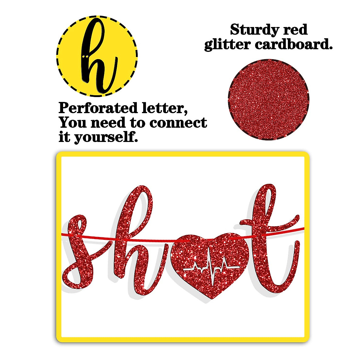 Nurses Call the Shots Banner, Future Nurse Graduate Bunting Sign, Nursing School Survivor, Medical School Graduation Party Decorations Supplies, Red Glitter