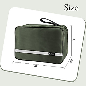 Maliton Travel Toiletry Bag for Men, Hanging Toiletry Bag with 4 Compartments, Portable Waterproof Compact Travel Bathroom Organizer, Ideal for Travel Daily Life (Olive Green)