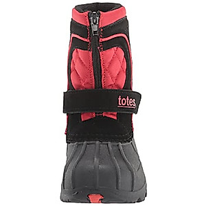 totes Boy's Unisex Kids Bradley Snow Winter Boots, Black/Red, 11 Little