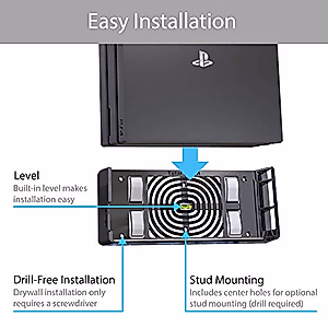 TotalMount for PlayStation 4 Pro (Mounts PS4 Pro on Wall Near TV)