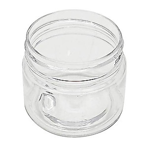 2oz Plastic Cosmetic Jars Leak Proof Clear Container with Black Lid for Cream, Lotion, Powder, ointment, Beauty Products etc, 6 Pcs.