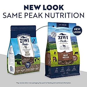 ZIWI Peak Air-Dried Dog Food – All Natural, High Protein, Grain Free and Limited Ingredient with Superfoods (Beef, 2.2 lb)