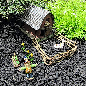 TG,LLC Treasure Gurus Miniature Vegetable Crop Bunny Rabbit Fairy Garden Accessory Cabbage Carrot Patch Mini Dollhouse Decor