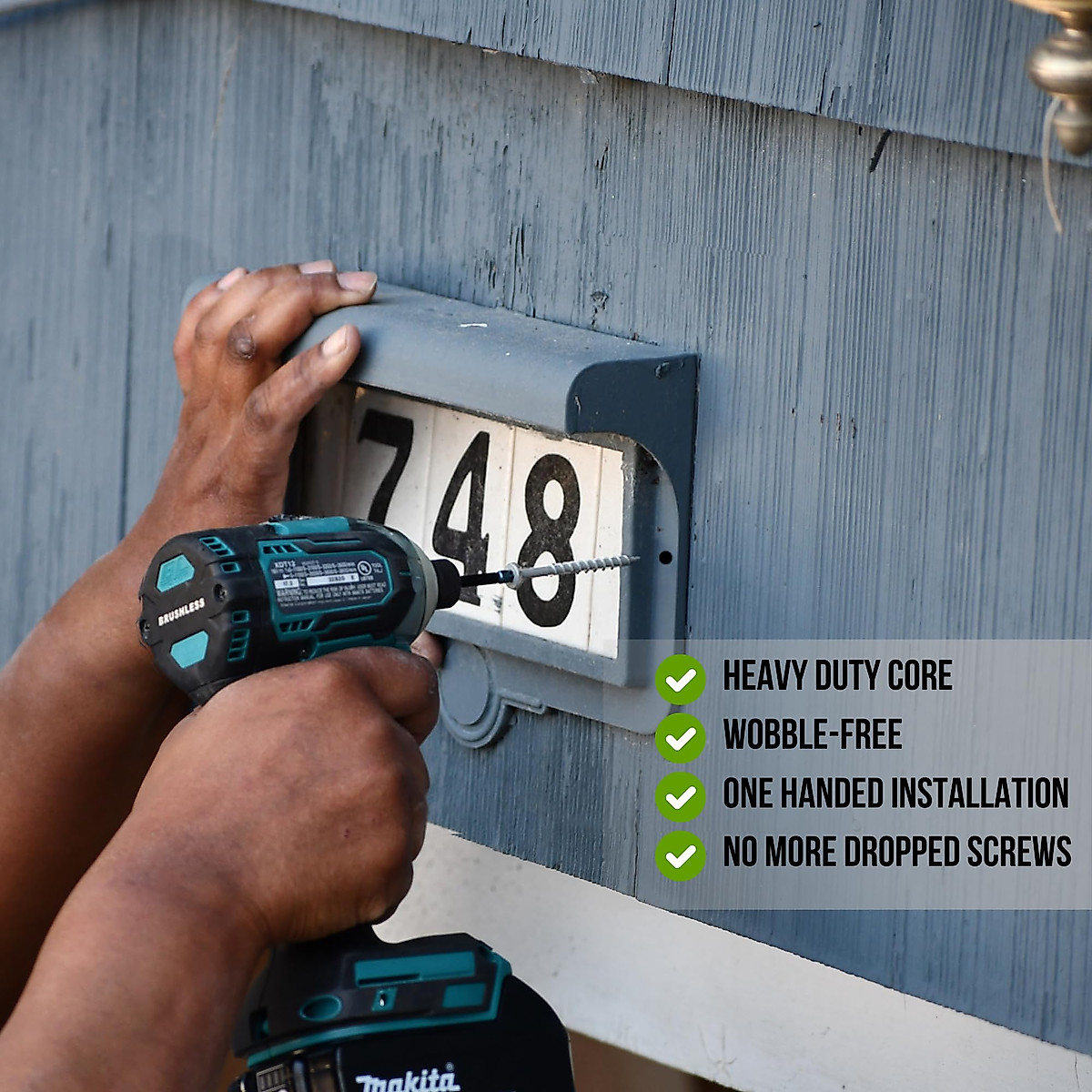 Velocity Exterior 1 1/4 Wood Screws DIY Pack (Size #8) Fence Screws for Wood, Stick Tight Technology, Made with Carbon Steel, Includes 1 Hexstix Drive Bit (150 Pieces)