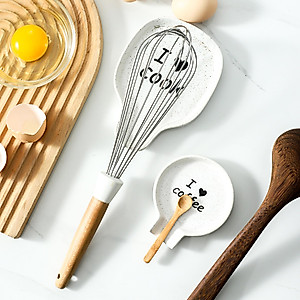 Uiddo Coffee Spoon Rest,Cute Coffee Spoon Holder,Ceramic Spoon Rest for Coffee Stirrers,Teaspoon,Bar Spoon,Coffee Bar Accessories,Coffee Station Decor